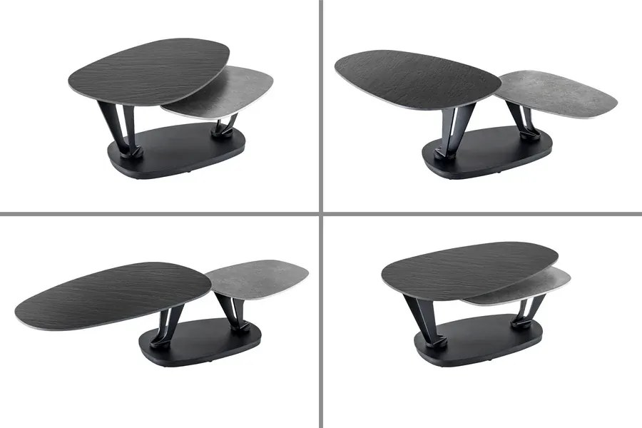 Massive home | Konferenční stolek MOVEMENT GREY 160 CM keramika otočný