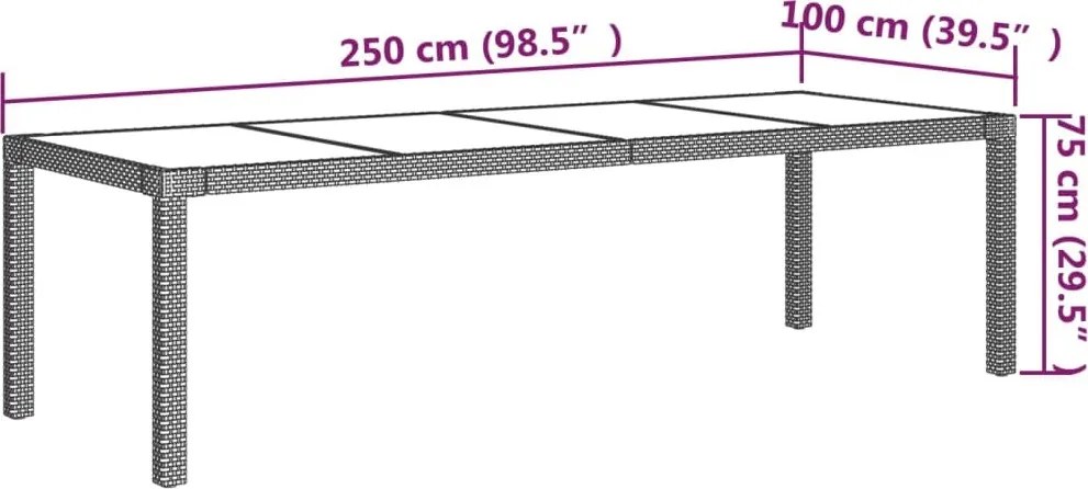 vidaXL 11dílný zahradní jídelní set s poduškami polyratan [3094908] Barva: Béžová