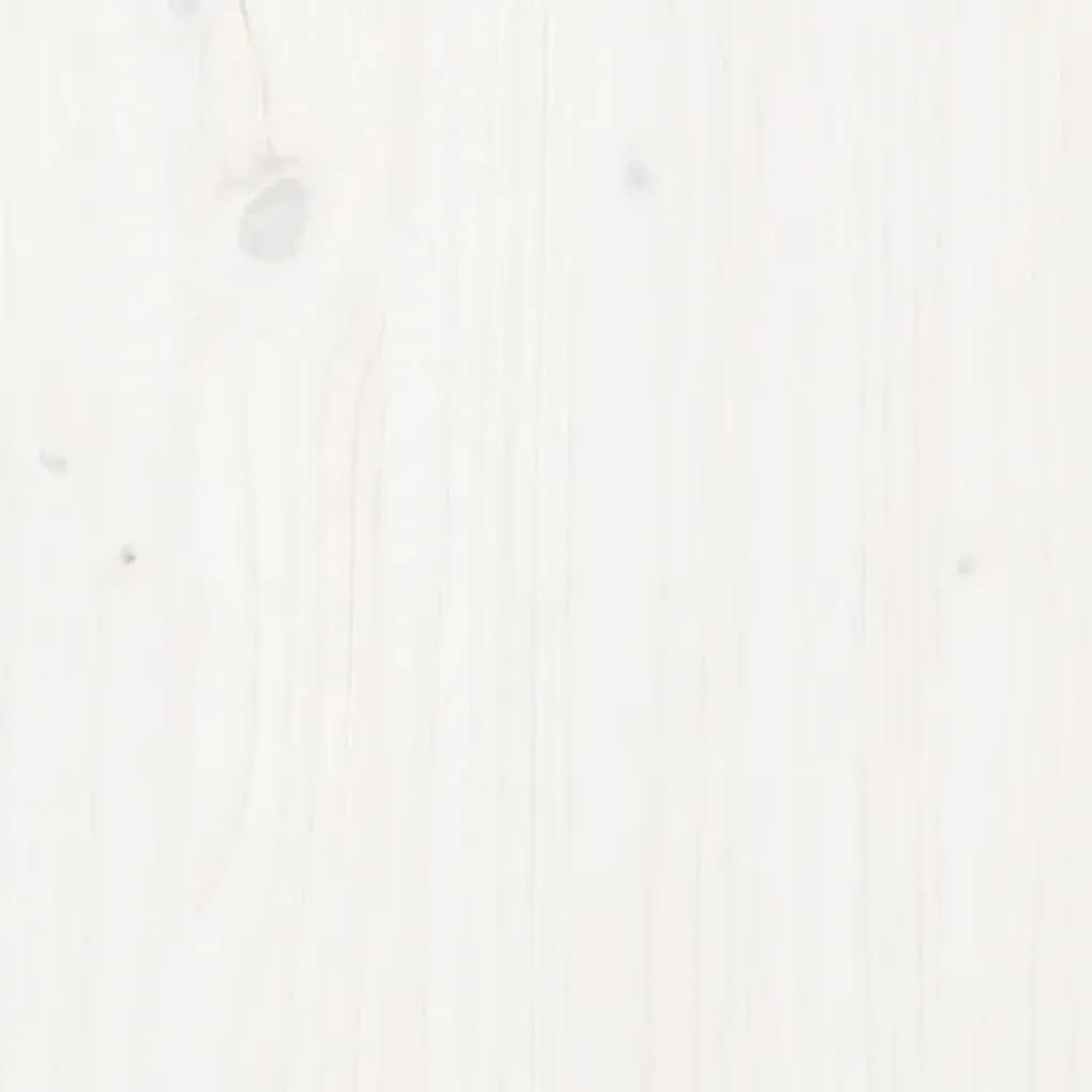 Knihovna / dělicí stěna bílá 60 x 30 x 71,5 cm masivní borovice