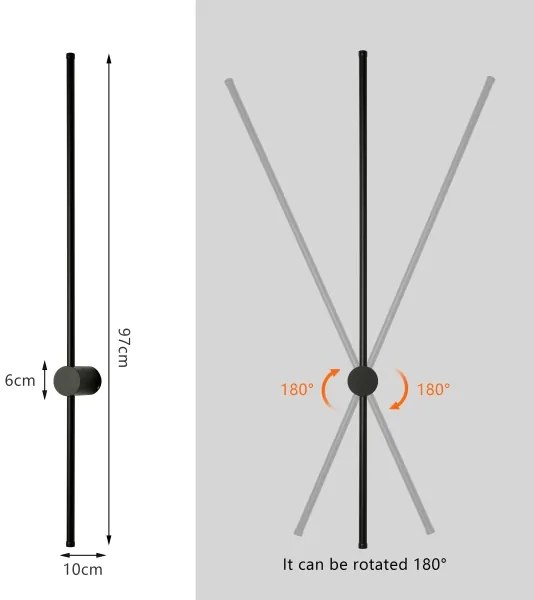 Brilagi - LED Venkovní nástěnné svítidlo AURA LED/20W/230V 4000K IP54 černá