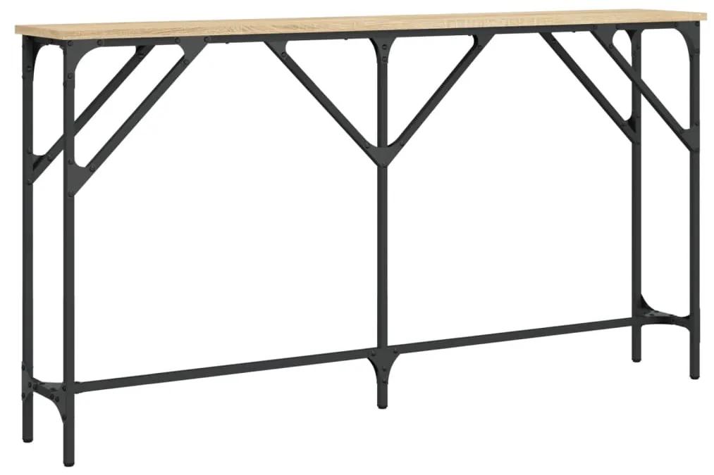 vidaXL Konzolový stolek dub sonoma 140 x 23 x 75 cm kompozitní dřevo