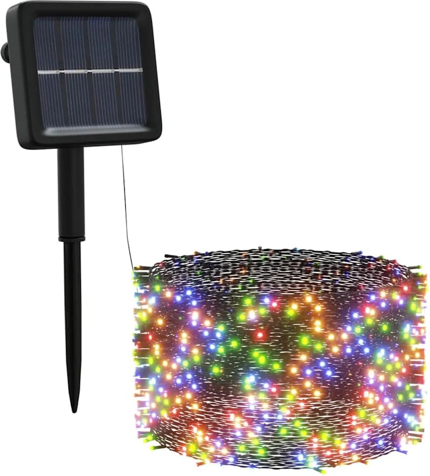 Solární světelné řetězy 5ks 5x200 LED pestrobarevné dovnitř/ven 328954