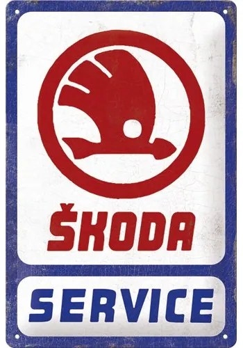 Postershop Plechová cedule: Skoda - Service - 20x30 cm