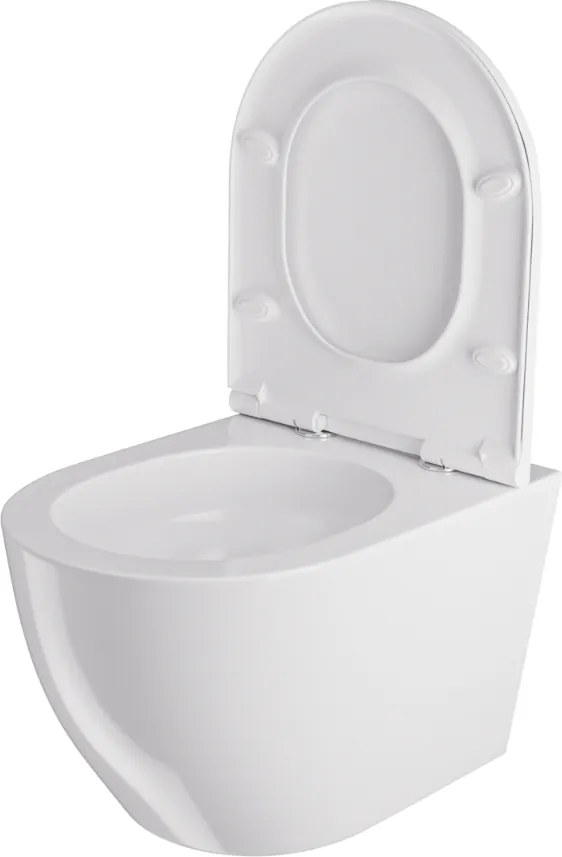 UPTrend Závěsný WC komplet bez příruby MILAGRO VORTEX TR2210R včetně Soft-Close sedátka, bílá lesk