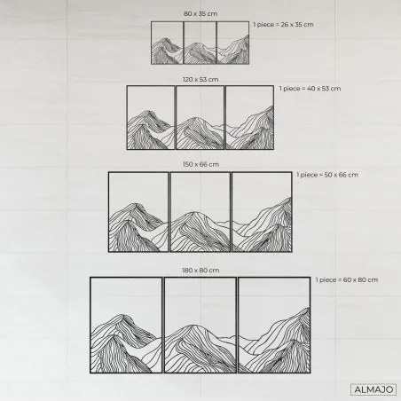 Dřevěná nástěnná dekorace hory | SENTOP PR0478