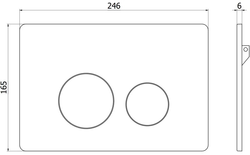 Mexen Tex 06, splachovací tlačítko z nerezavějící oceli, zlatá šampaňská lesklá, 6106-08