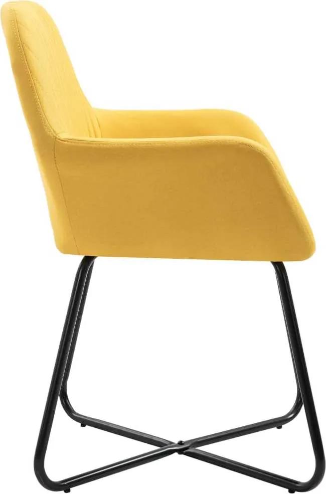 vidaXL Jídelní židle 2 ks textil [249814] Barva: krémová