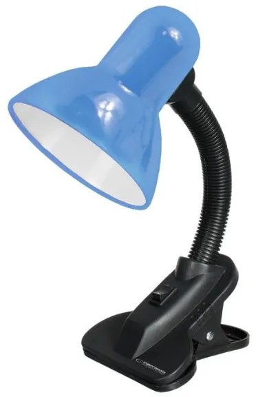 Stolní lampa s klipem na 1 žárovku E27, světle modrá