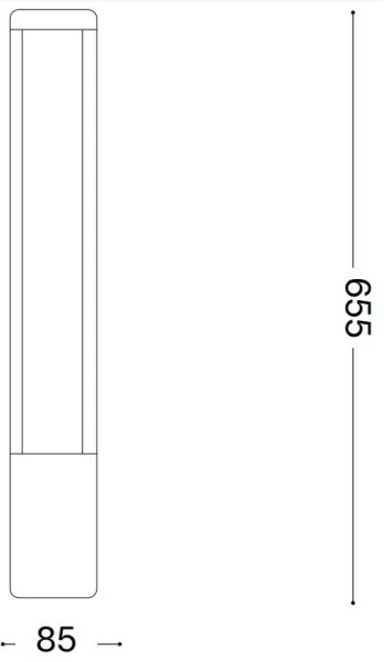 Ideal Lux - LED Venkovní lampa TIFONE LED/8,5W/230V 65,5 cm IP65 antracit