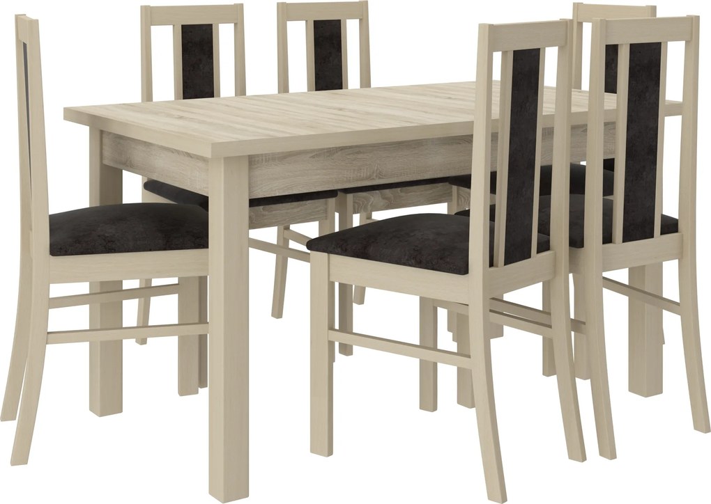 ADRK Furniture Sada stolu s židlemi RODOS 59 SE-ROD-59-S-B148