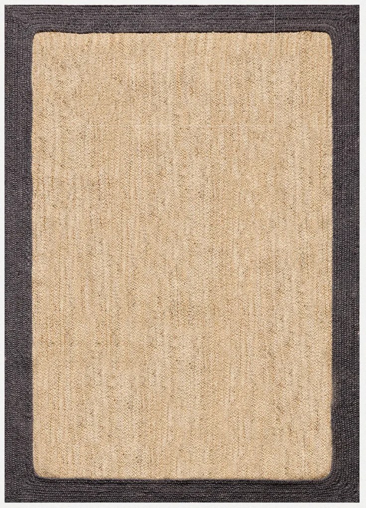 Diamond Carpets India, Ručně vázaný kusový koberec Brisa SM 08 Natural Black, 160x230, béžová, chodba / předsíň