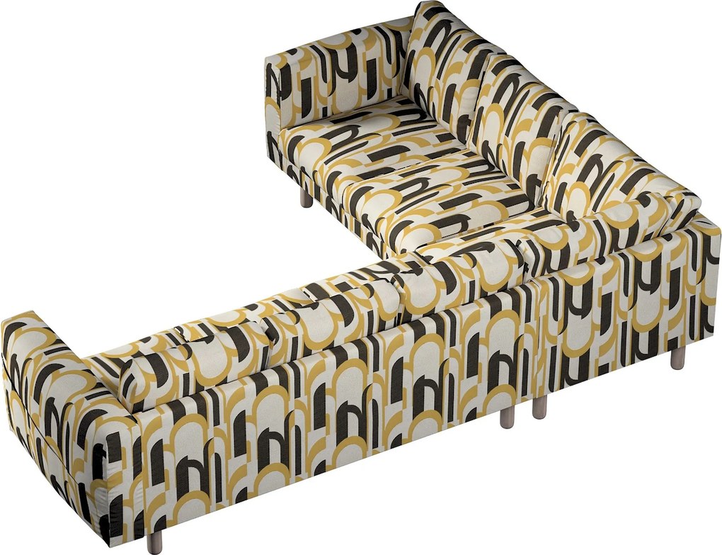 Potah na pohovku IKEA Norsborg rohová 5-místná barva vícebarevná látka pletený vzor, vzorované