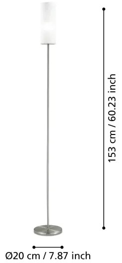 EGLO 85982 - Stojací lampa TROY 3 1xE27/40W bílá