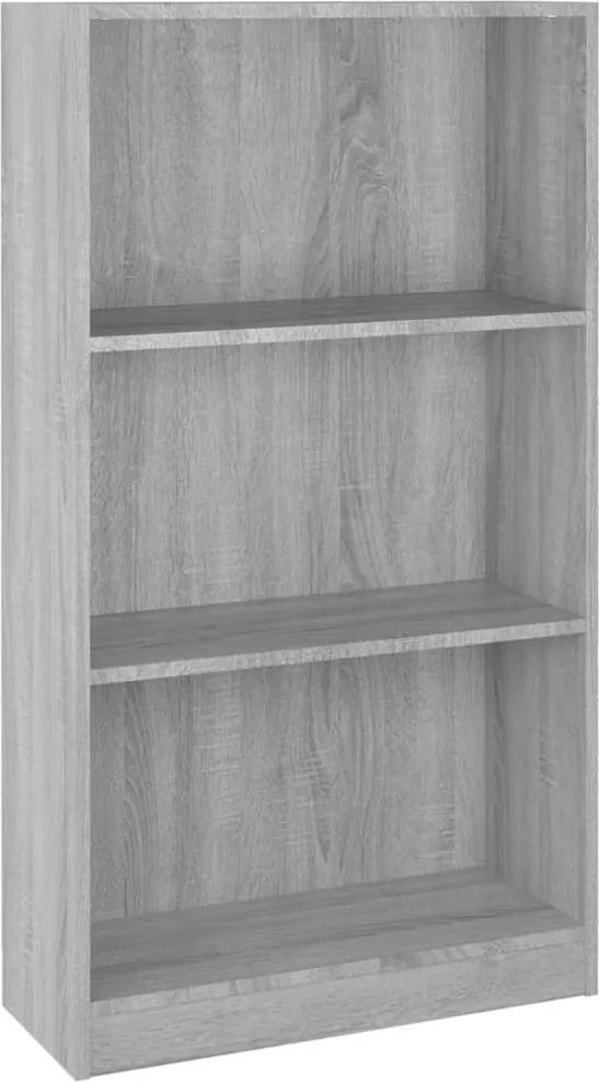 vidaXL 3patrová knihovna 60 x 24 x 109 cm kompozitní dřevo [815088] Barva: dub sonoma