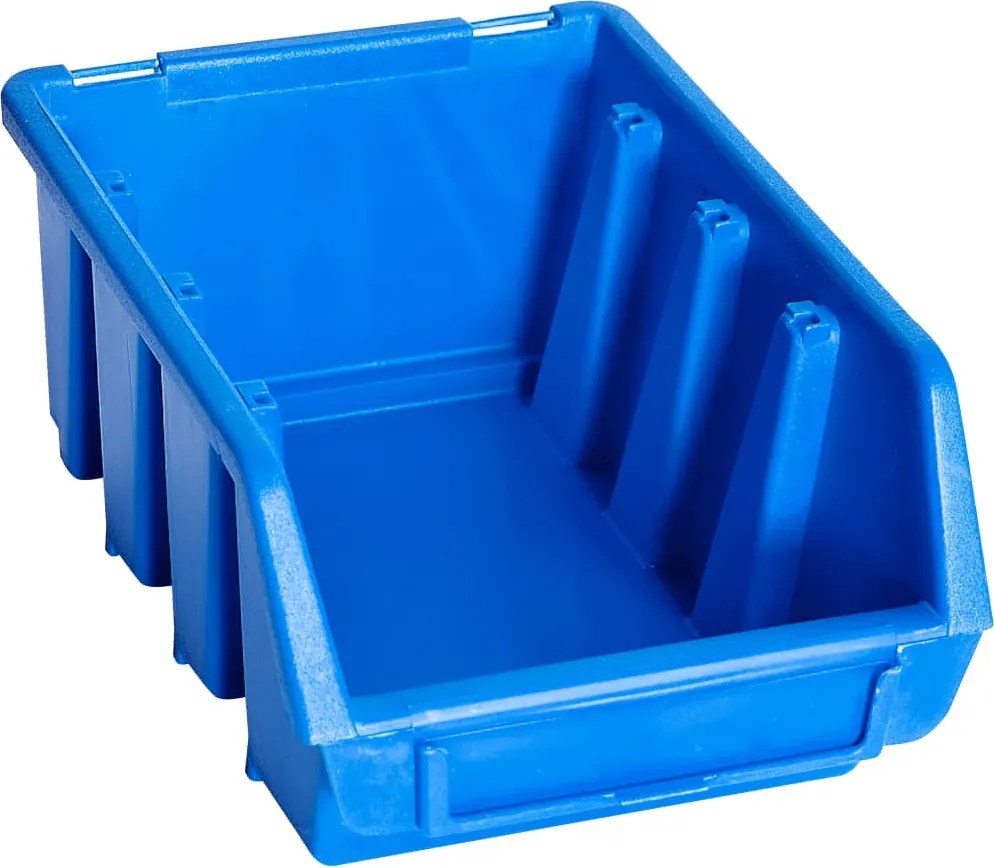 Stohovatelné úložné zásobníky 20 ks modré plast 146284