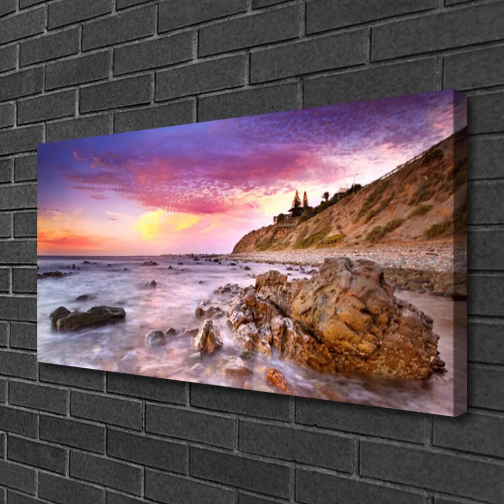 Obraz na plátně Moře Kameny Krajina 100x50 cm
