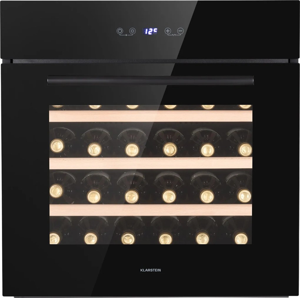 Klarstein Vinsider 30 Built-In Uno, vestavná vinotéka, 77 l/30 lahví, nerezová ocel