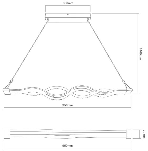 Globo 67109-30 - LED Stmívatelný lustr na lanku PILLA 1xLED/30W/230V + DO