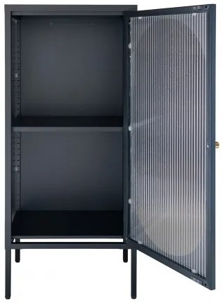 Skleněná vitrína ADELAIDE 110x50 cm, černý kov House Nordic 3001210