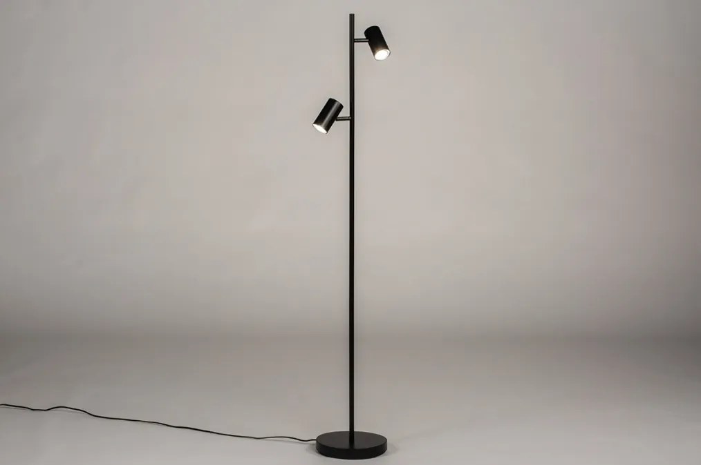 Stojací LED lampa se stmívačem Carol Black Duo