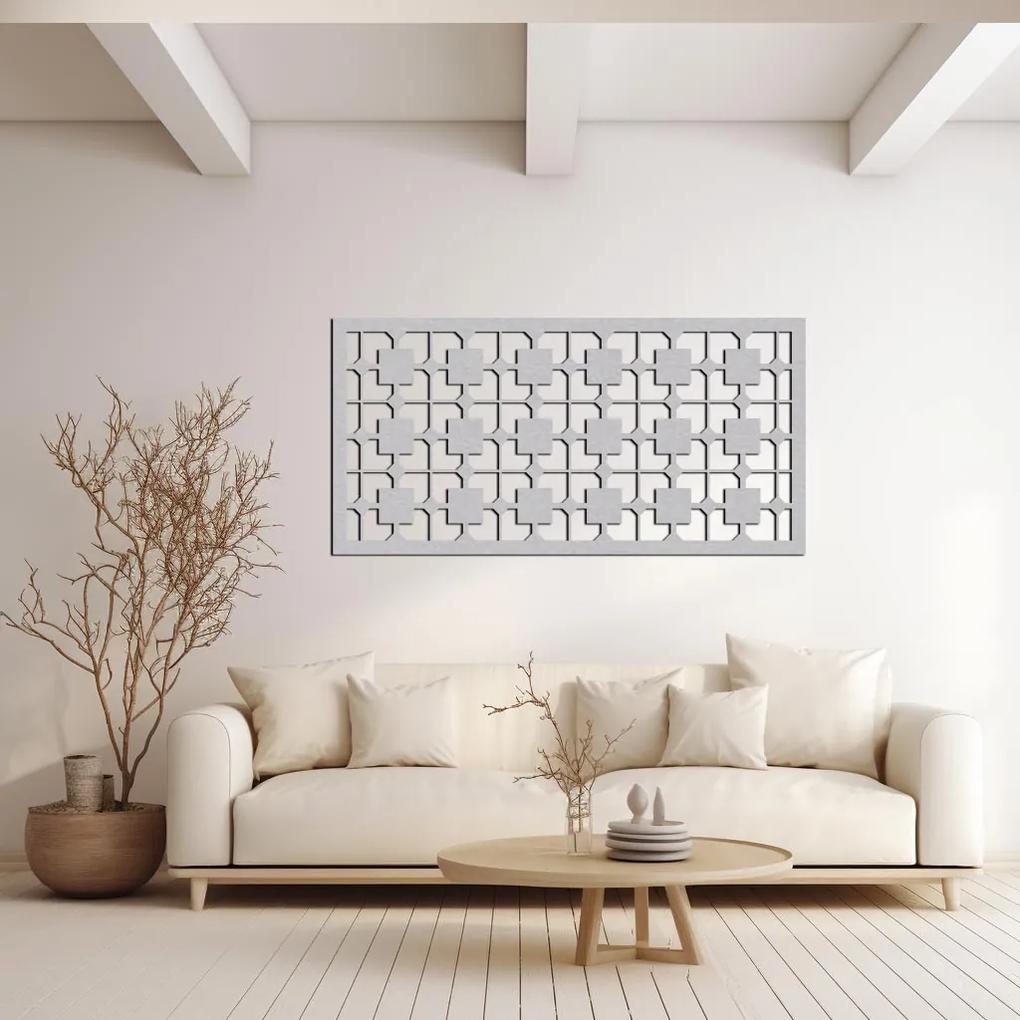 dřevo života Dřevěný dekorační panel na stěnu CROSS II Rozměry (cm): 30x60, Barevný vzor: Bílá