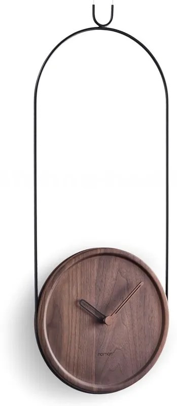 Designové nástěnné hodiny Nomon Colgante Walnut Black 90cm