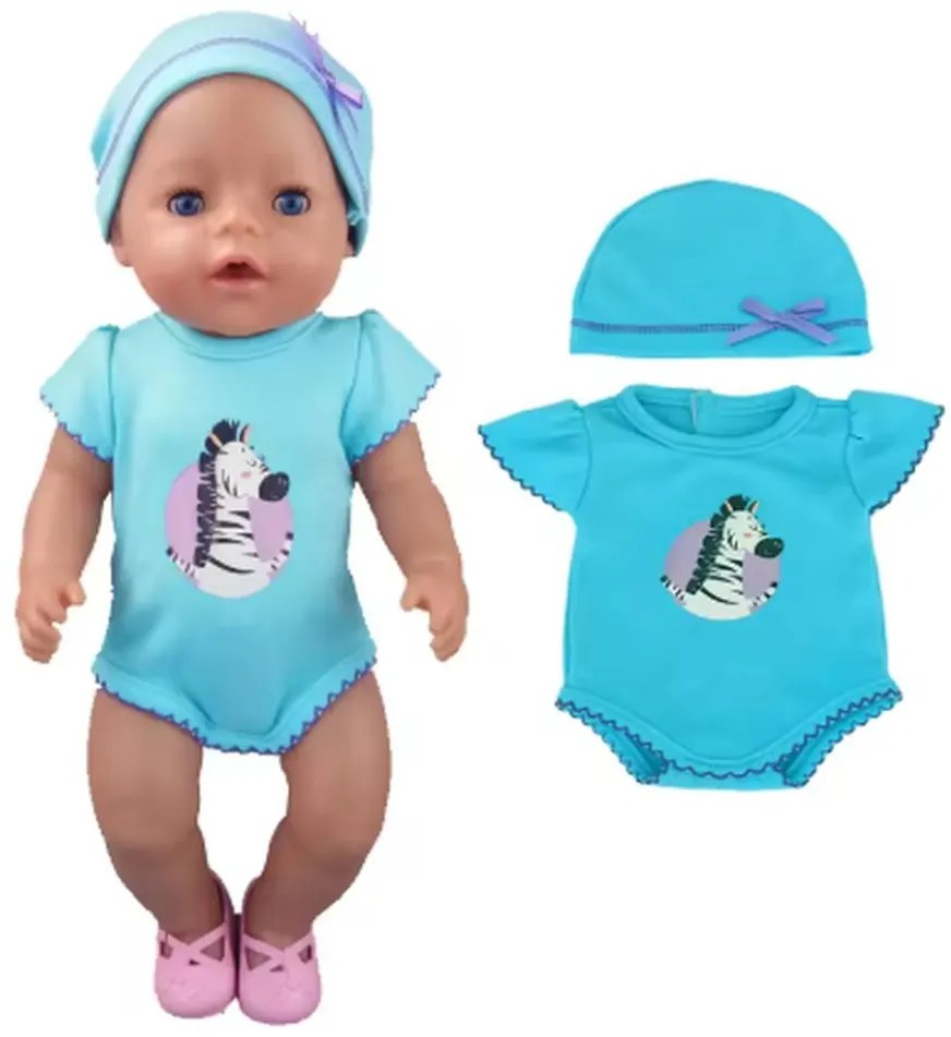 Oblečky pro American girl a Baby Born 43 cm Varianta: A17 body se zebrou