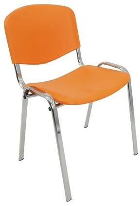 Konferenční plastová židle ISO CHROM Červená