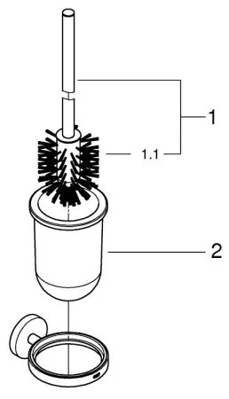 GROHE 41185DC0 - Souprava na čištění toalety ESSENTIALS nerez