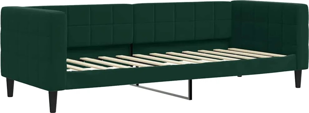 Válenda s přistýlkou a zásuvkami tmavě zelená 80 x 200 cm samet 3196758