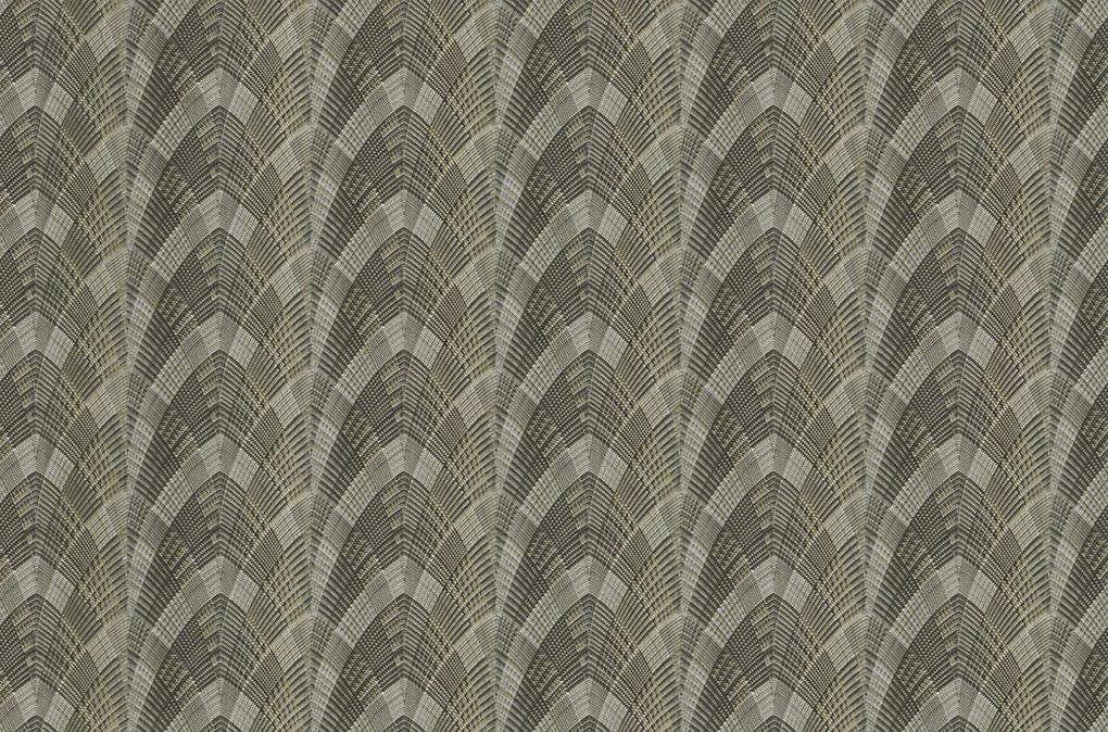 Luxusní hnědo-stříbrná geometrická vliesová tapeta, GF62099, Gianfranco Ferre´Home N.3, Emiliana Parati