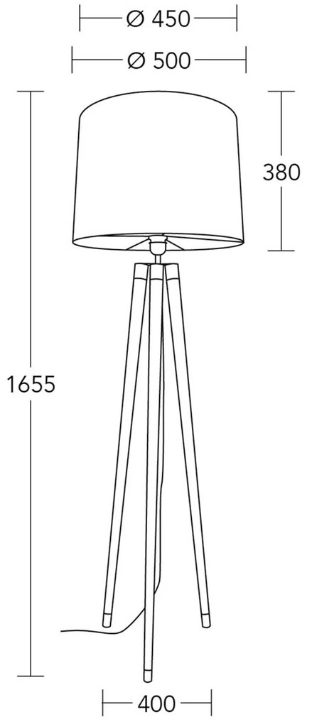 HerzBlut Briany stojací lampa, smrk