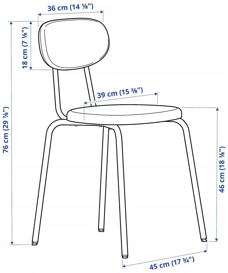 KUCHYŇSKÁ POLSTROVANÁ ŽIDLE IKEA OSTANO červenohnědá