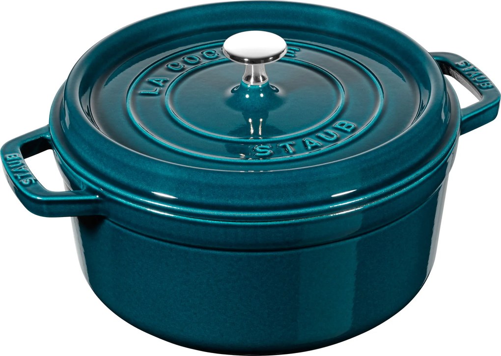 Staub Litinový hrnec s poklicí Cocotte, mořská modř, 24 cm / 3,8 l 1102437