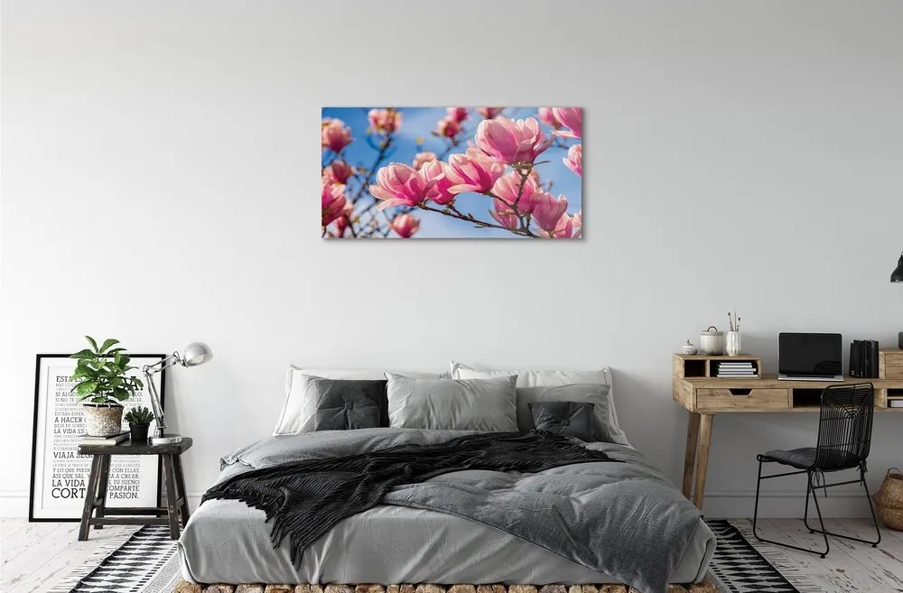 Obraz na skle květy 100x50 cm