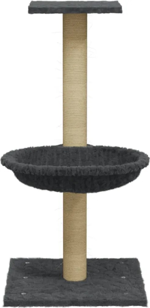 Škrabadlo pro kočky se sisalovým sloupkem tmavě šedé 74 cm 171590