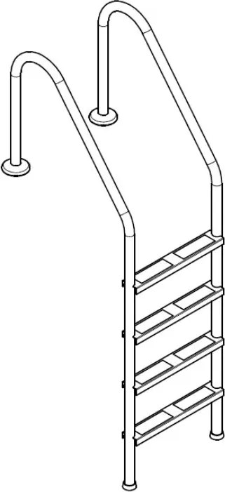 SWIMI Bazénové schůdky PREMIUM AISI 316L 4-stupňové