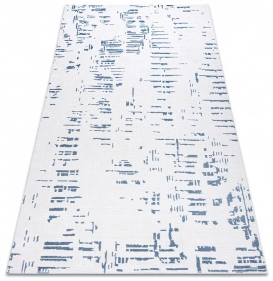 Luxusní kusový koberec akryl Ilona smetanovo modrý 80x300cm