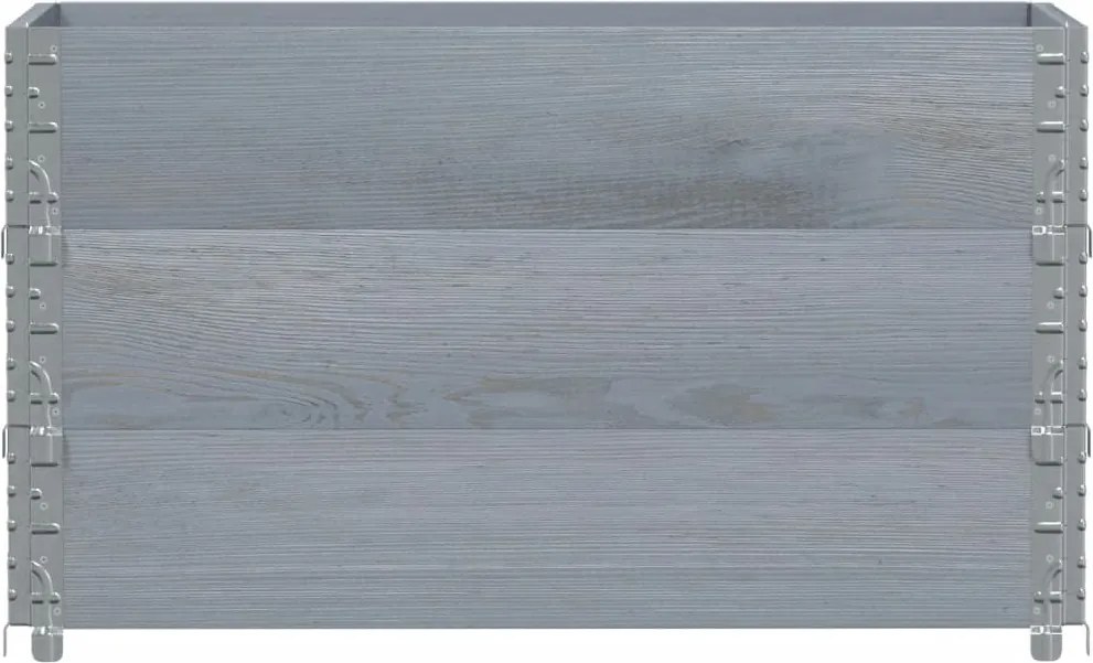 Zahradní truhlík šedý 100 x 50 cm masivní borové dřevo 3295429