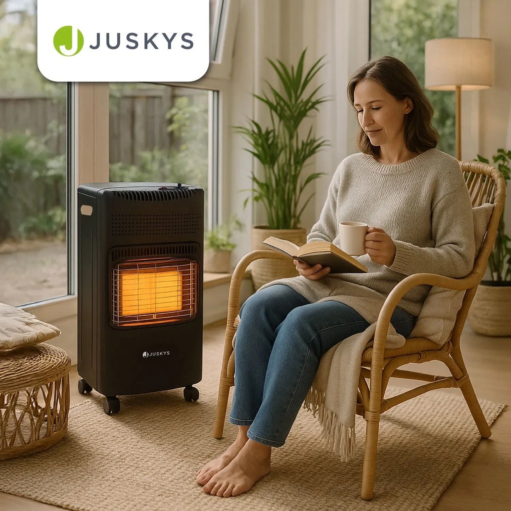 Juskys Plynová kamna 4,2 kW Barva: černá