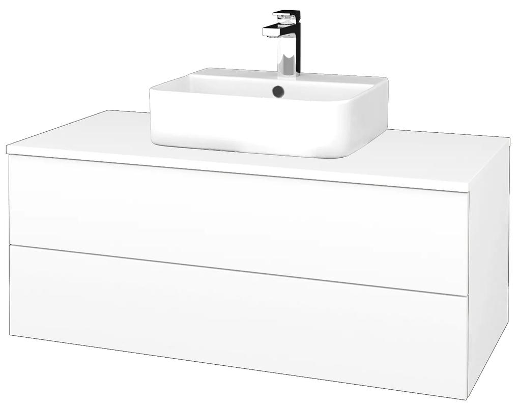 Dřevojas Koupelnová skříňka MODULE SZZ2 100 Varianta: N01 Bílá lesk / L01 Bílá vysoký lesk