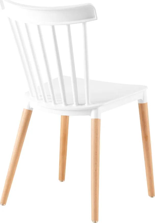 Tempo Kondela Jídelní židle, bílá/buk, ZOSIMA