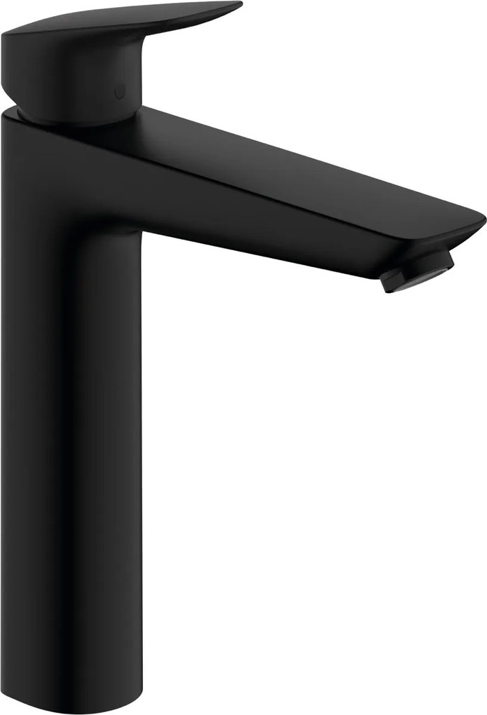 Hansgrohe Logis, páková umyvadlová baterie 190 s odtokovou soupravou s táhlem, černá matná, HAN-71090670