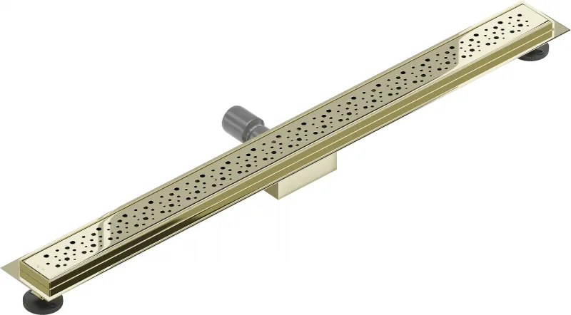 Mexen Flat M12 nerezový sprchový žlab 90 cm, zlatá, 1521090-15
