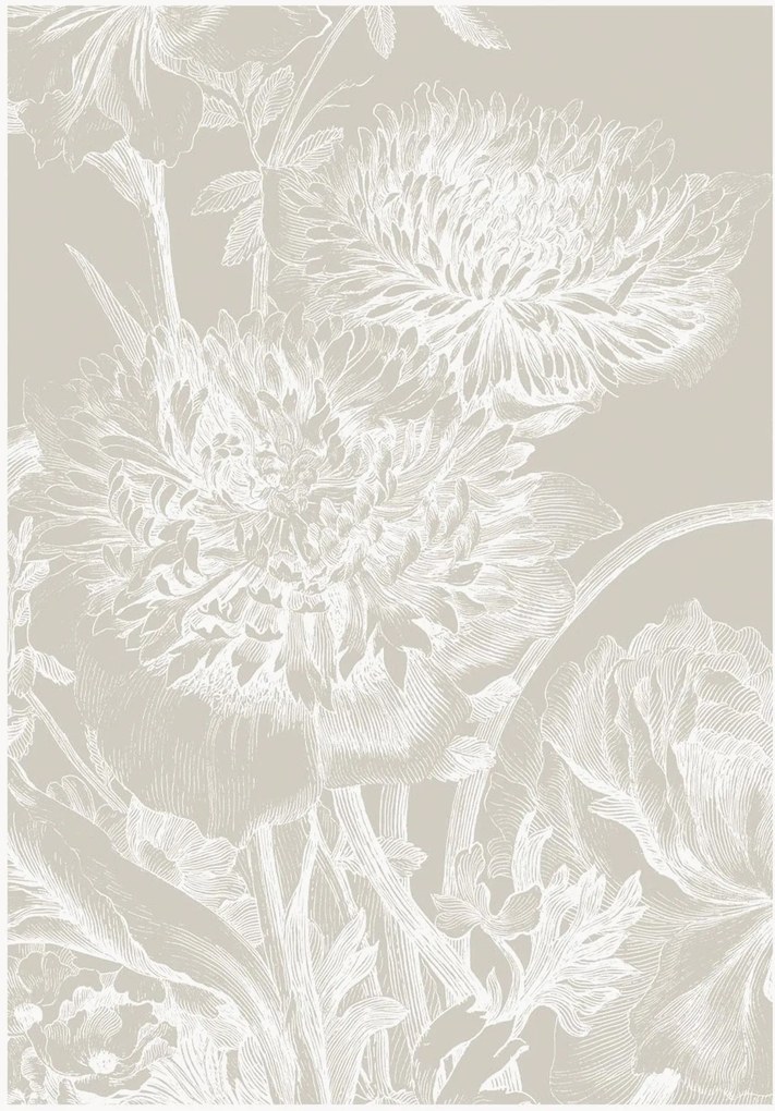 Tapeta Engraved Flowers
