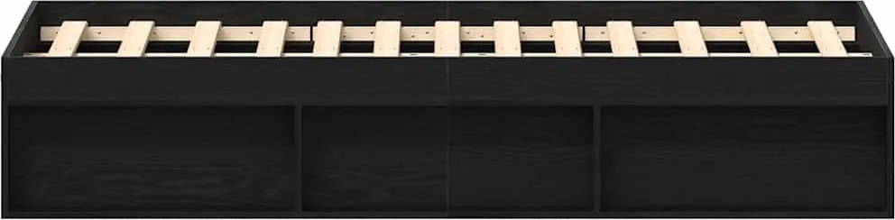 Rám postele bez matrace černý dub 135x190 cm kompozitní dřevo 3329317