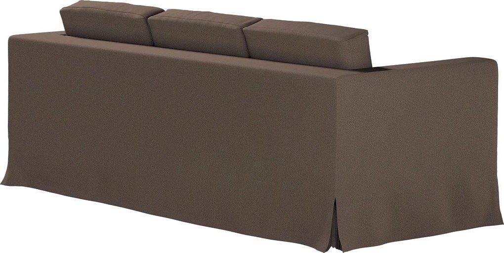 Potah na pohovku IKEA Karlanda 3-místná nerozkládací, dlouhý barva hnědá látka pletený vzor