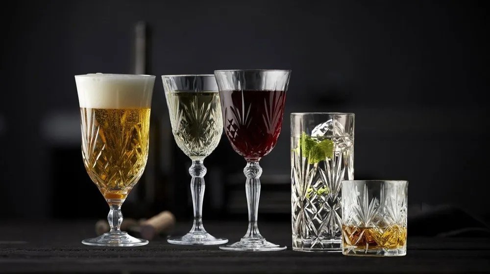 Křišťálové sklenice v sadě 6 ks na koktejly 360 ml Melodia – Lyngby Glas