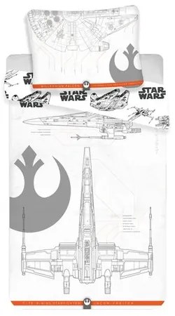 Jerry Fabrics Bavlněné povlečení Star Wars Vehicles 2019, 140 x 200 cm, 70 x 90 cm