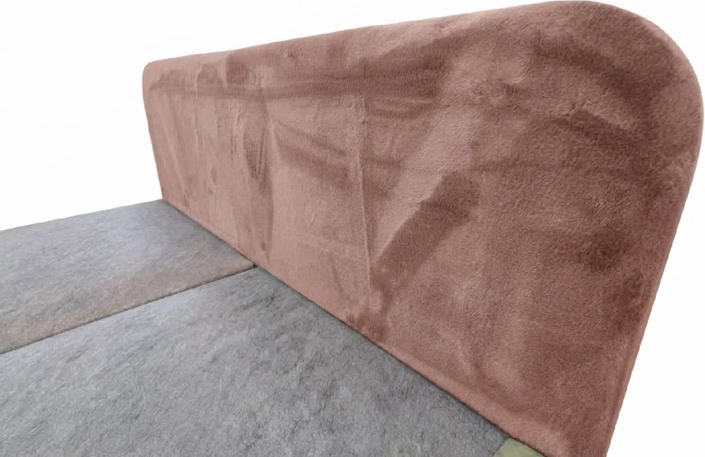 Čalouněná postel boxspring FORENA 160x200 cm starorůžová Matrace: Matrace Bonell pružinová